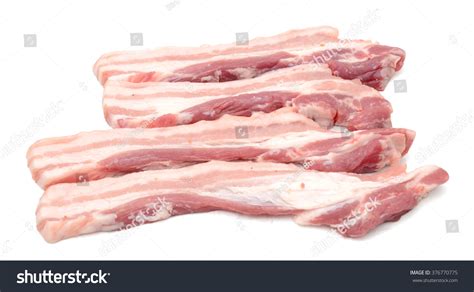 Raw Pork Belly Meat Isolated On Stock Photo Shutterstock