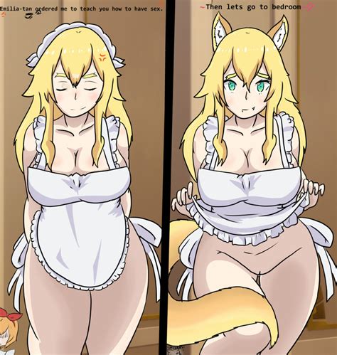 Rule 34 Animal Ears Apron Apron Lift Apron Only Blonde Hair Breasts