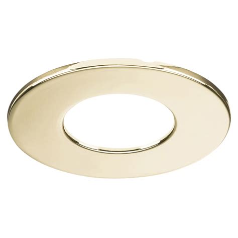 Knightsbridge Fire Rated Recessed Flat Downlight Bezel Polished Brass