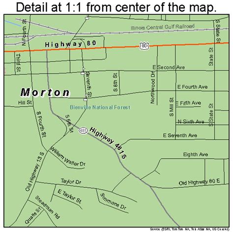 Morton Mississippi Street Map 2849080