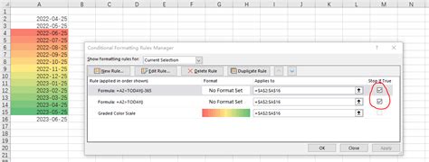 3 Color Scale Conditional Formatting But Only Applying To Certain Date