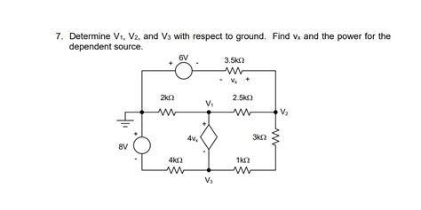 Solved Determine V1v2 And V3 With Respect To Ground F