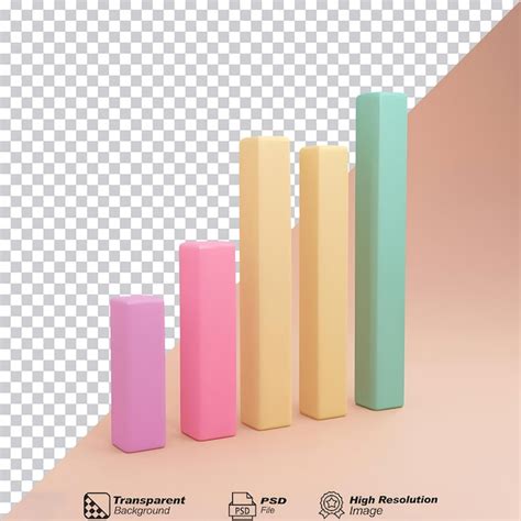 Bar Chart Graph Isolated On Transparent Background Premium Ai Generated Psd