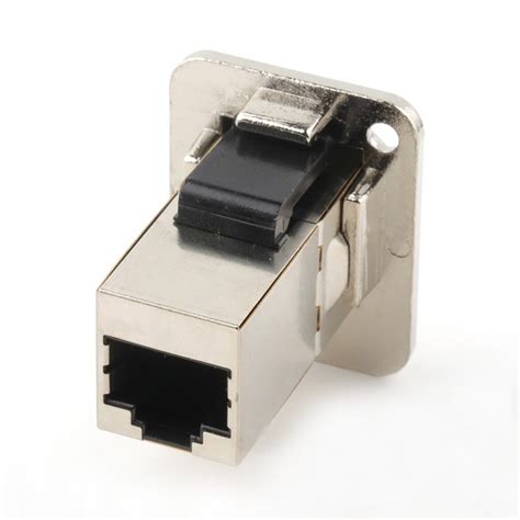 Panel Mount L MM RJ P C Cat Connector Dual Port Cat Jack RJ Connector