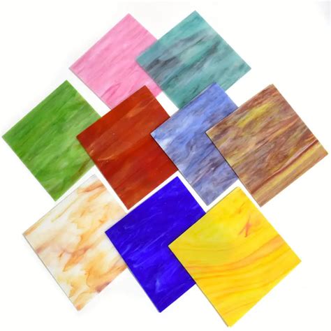 Assorted Colored Glass Sheets 394x394inch 1 Piece Tiffany Style