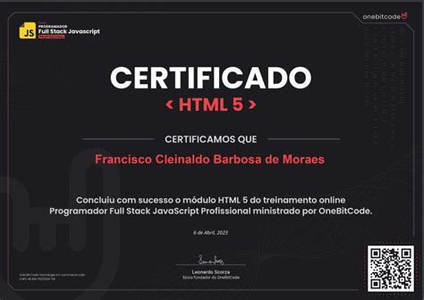 Francisco Cleinaldo Moraes On Linkedin Onebitcode Is We Eu Chego Lá 🥇 🚀