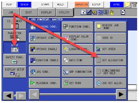 Key Allocation Yaskawa Motoman