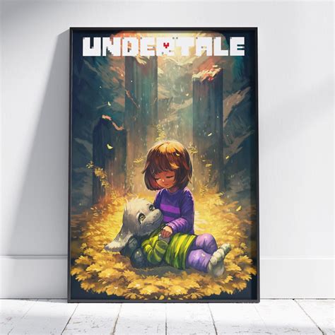 Undertale Poster Frisk Wall Art Unframed Canvas Print Game T