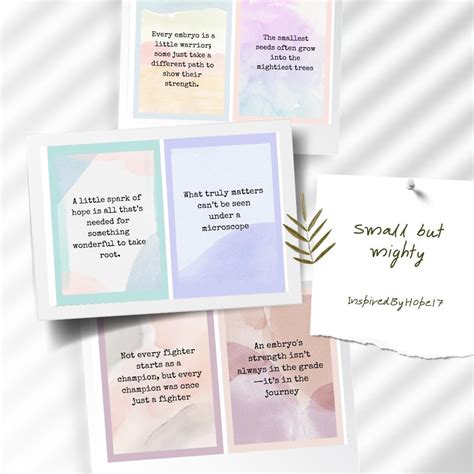 Embryo Grading Affirmation Cards Ivf Support Watercolor Ivf