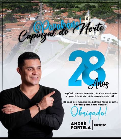 Blog do Vanilson Rabelo Mensagem do prefeito André Portela pelos anos de Capinzal do