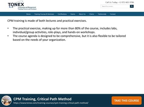 Critical Path Method Cpm Training Pptx