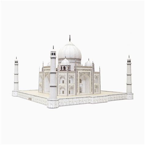 Taj Mahal Paper Model Kit For Advanced Skill Level
