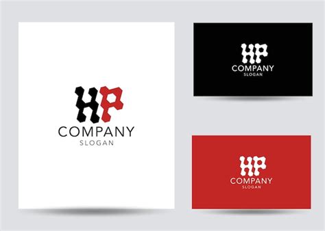 Premium Vector Modern Monogram Initial Letter Hp Logo Design Template