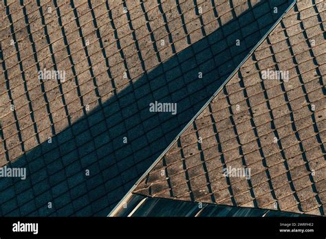 Diamond Slate Shingles Roofing Old Roof Tile Texture High Angle View