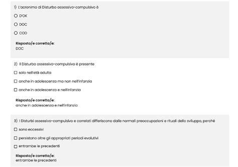 Questionario Di Autovalutazione Modulo 5 Psicologia Clinica E