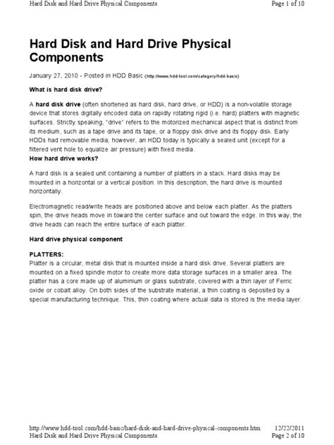 Hard Disk And Hard Drive Physical Structure Pdf Hard Disk Drive Disk Storage