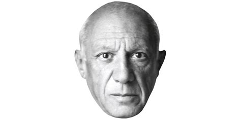 Pablo Picasso Bw Big Head Celebrity Cutouts