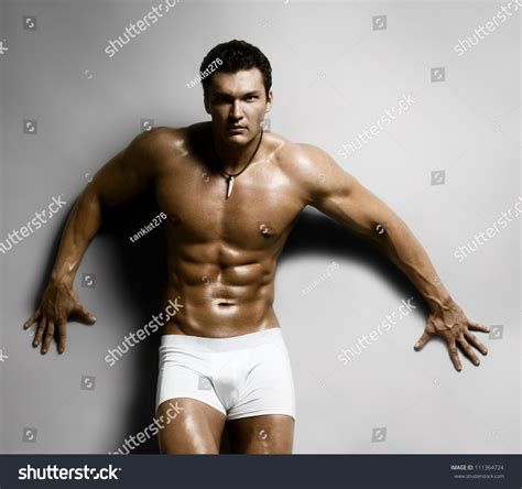 Very Muscular Handsome Sexy Guy On Stock Photo Shutterstock