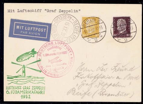 Duitse Rijk 1932 Airship “graf Zeppelin” 6th South Catawiki