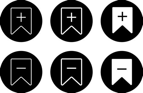 Bookmark Icon Set Save And Unsaved Concept Add And Remove Bookmark