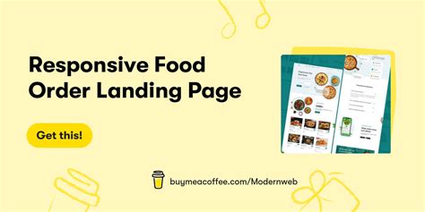 Responsive Food Order Landing Page Buymeacoffee