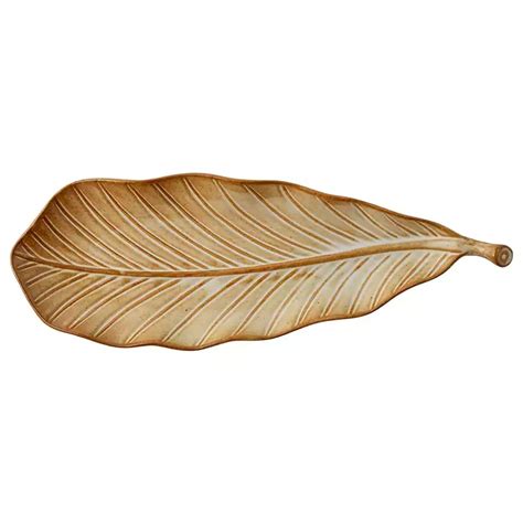 Vintage Leaf Shaped Ceramic Plate