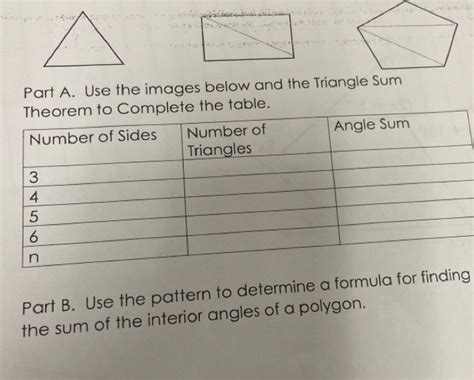 Solved Part A Use The Images Below And The Triangle Sum Theorem To