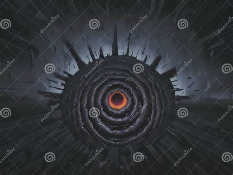 Doom Sky Of Dark Energy Generative Ai Illustration Stock Illustration