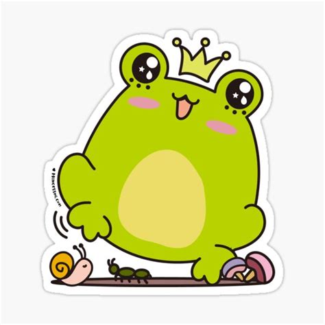 Pegatina Rana Linda Dibujos Animados De Rana Kawaii De Princessmi