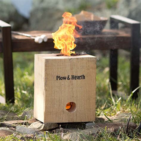 blazingblock portable self contained wood bonfire the green head