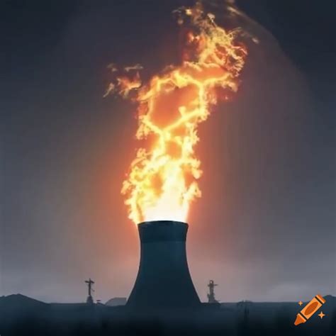 Nuclear Power Plant Accident With Fallout On Craiyon