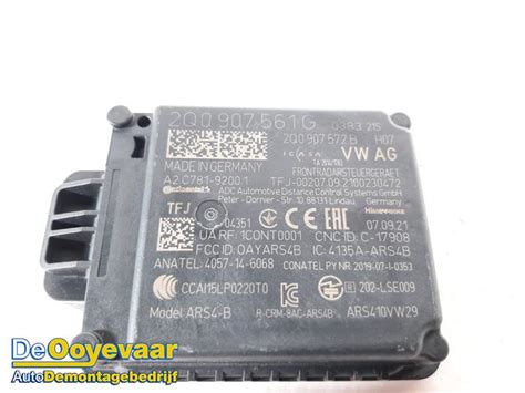 Acc Sensor Distance Volkswagen Polo Vi 1 0 Tsi 12v 2q0907572b Continental