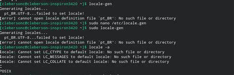 Como Corrigir Error Cannot Open Locale Definition File `ptbr No