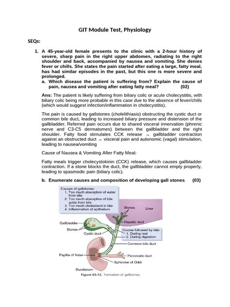 Git Module Test Key Seqs Pdf Esophagus Gallbladder