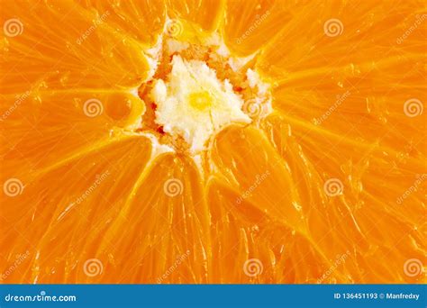 Abstract Macro Background Of An Orange Slice Stock Image Image Of