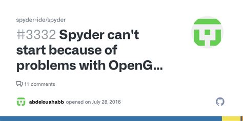 Spyder Cant Start Because Of Problems With Opengl And Pyqt5 · Issue