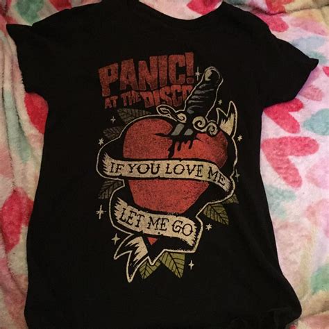 Black Hot Topic Panic At The Disco T Shirt Depop