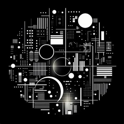 Premium Photo Abstract Background With Geometric Shapes Lines Circles Dots Hand Drawn Style