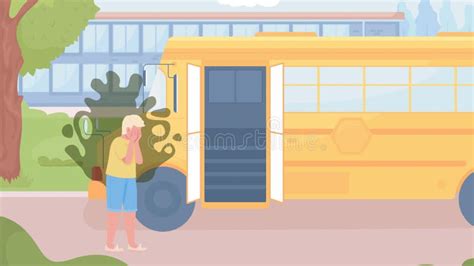 Animated Fear Of School Illustration Stock Video Video Of Disorder