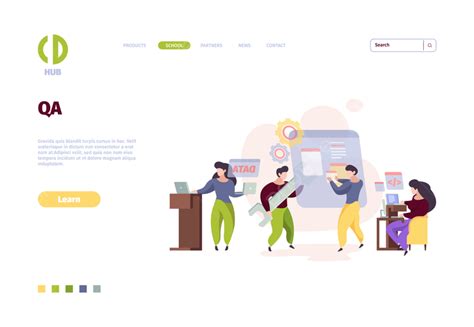 Qa Landing Page Software Computer Template Download On Pngtree