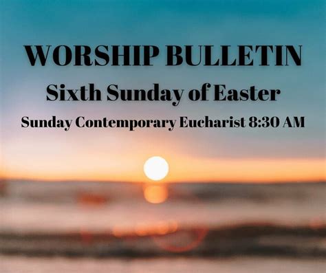 Worship Bulletin 830 Am Sunday May 22 2022 St Matthews Evangelical