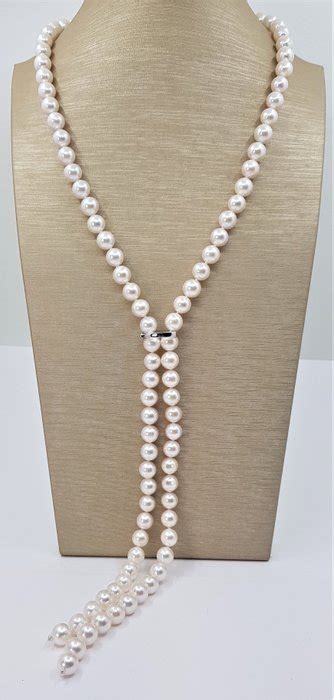 8x9mm Bright Akoya Pearls Necklace Catawiki