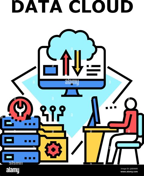 Data Cloud Connection Vector Concept Illustration Stock Vector Image Art Alamy