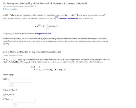 Asymptotic Normality Of The Method Of Moments Chegg