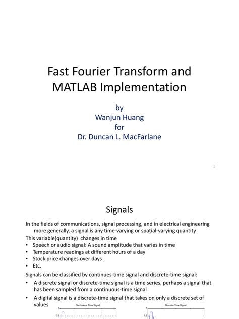 Fftandmatlab Wanjun Huang Download Free Pdf Discrete Fourier Transform Fourier Analysis