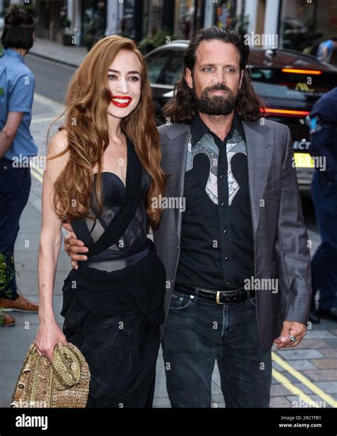 London Uk 13th July 2023 Elizabeth Jagger And Christopher Behlau