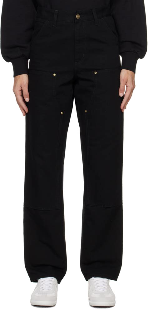 Carhartt Work In Progress Black Double Knee Trousers SSENSE