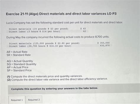 Solved Exercise Algo Direct Materials And Direct Chegg