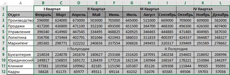 Макрос для объединения пустых ячеек в строках таблицы Excel
