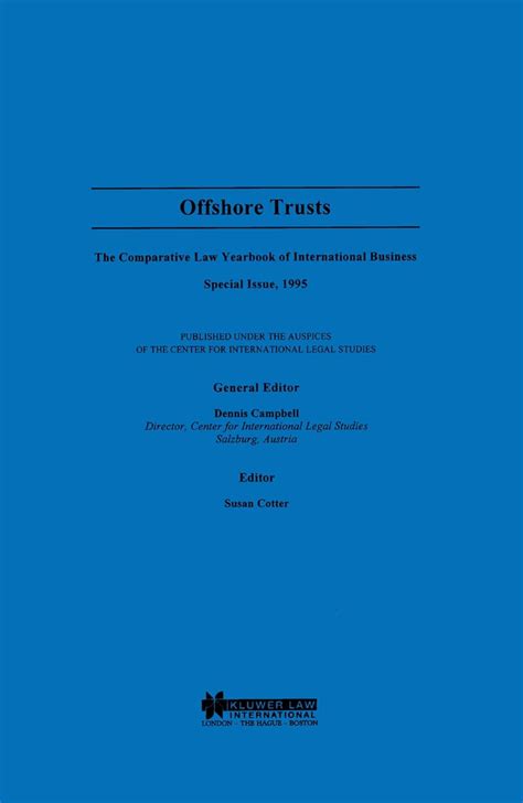 Amazon Offshore Trust Comparative Law Yearbook Series Set Campbell